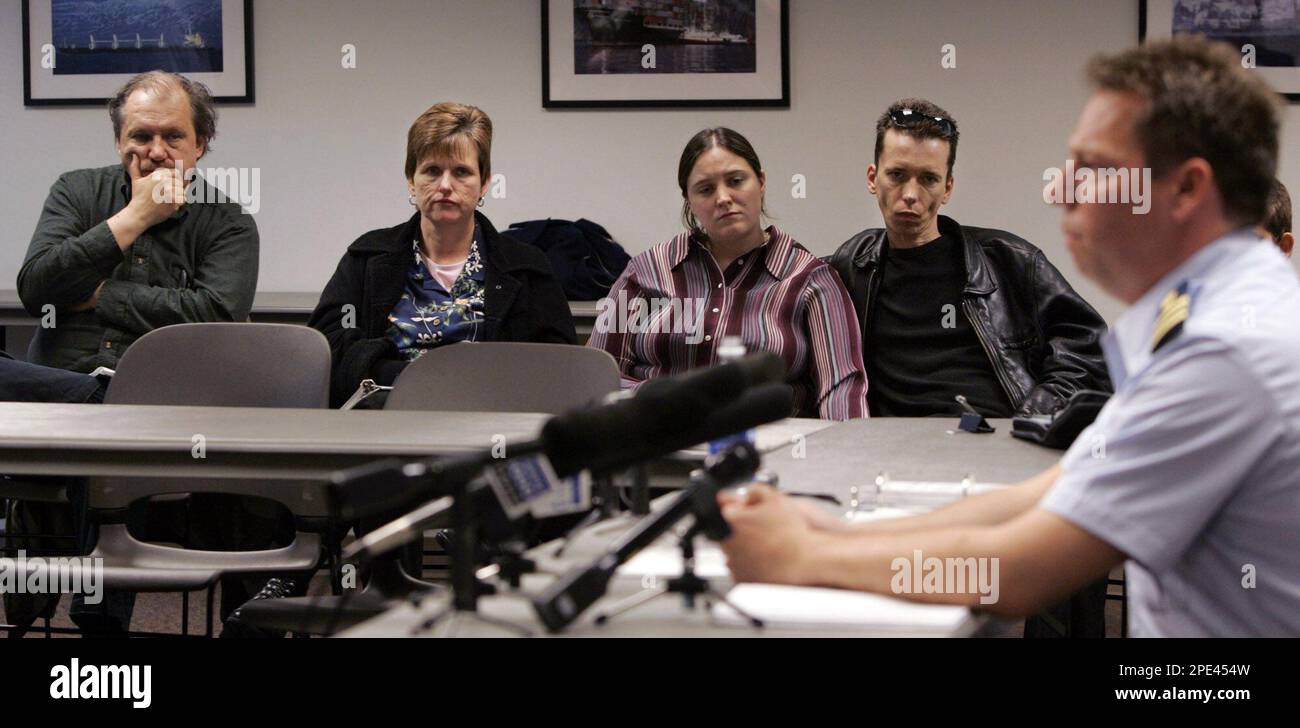 Family members of crewman George Karn, who was killed after an ...