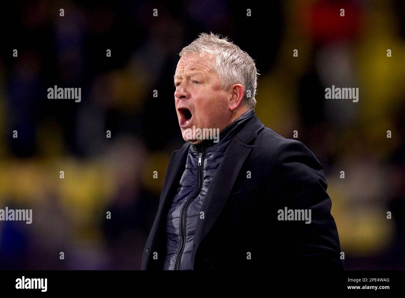 Watford Manager Chris Wilder beim Sky Bet Championship-Spiel im ...