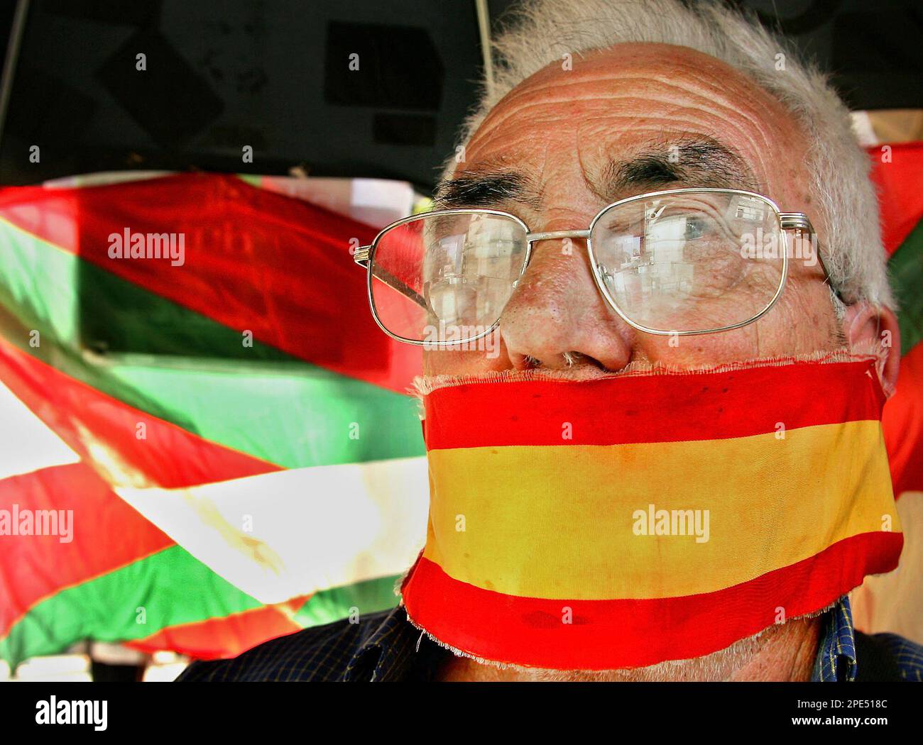 A supporter of the Batasuna party, which is seen as the political wing ...