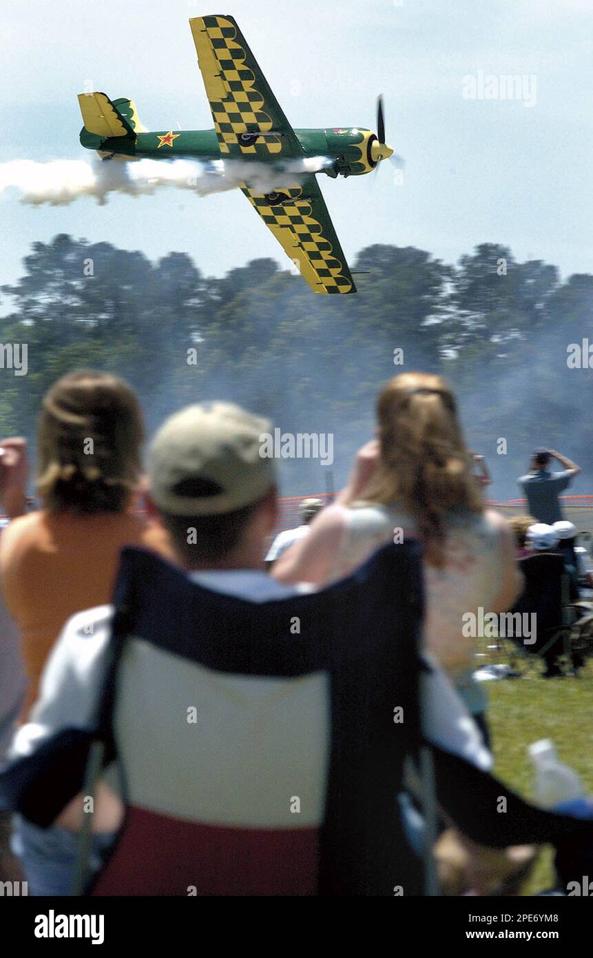 Pilot Steve Culp, of Shreveport, La., flies his Russian-made YAK-50 ...