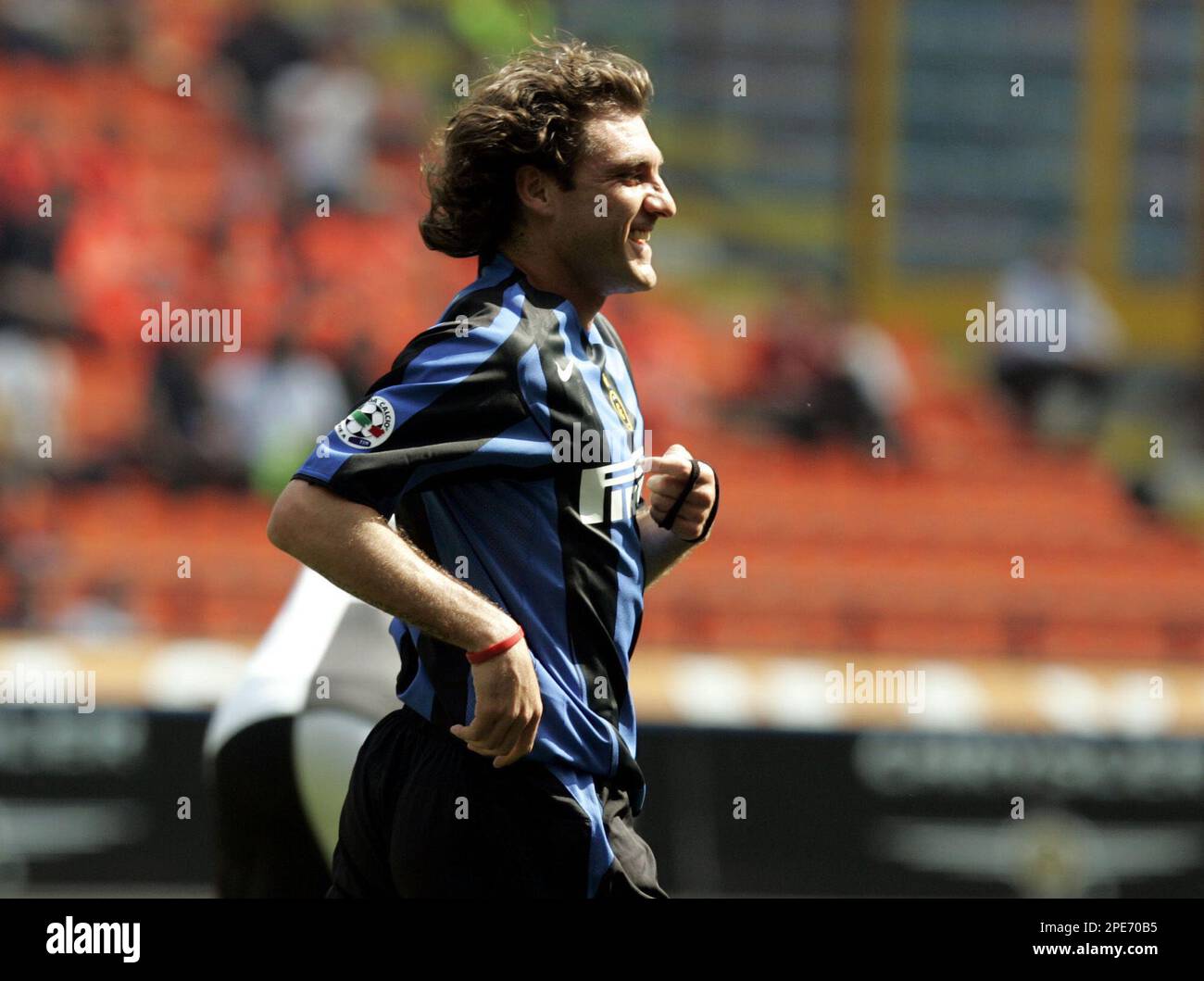 Inter Milan forward Christian Vieri celebrates scoring against Siena ...