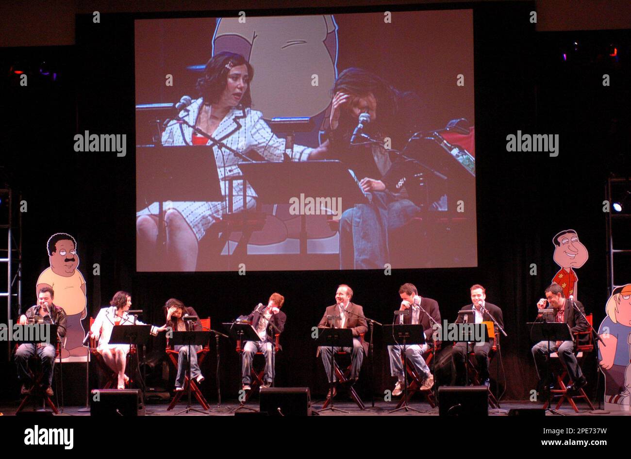 The cast of the Fox Television show The Family Guy appear onstage at ...