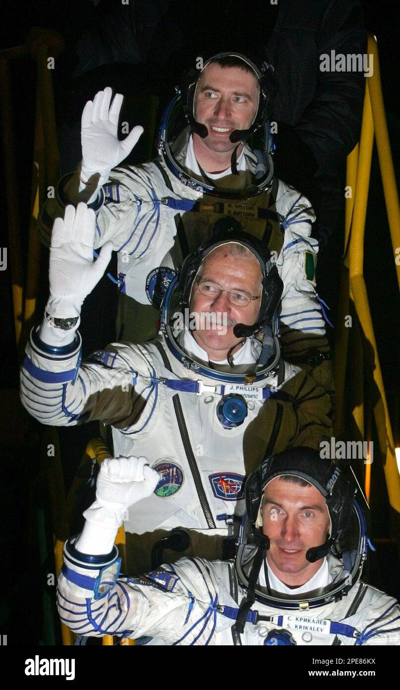 International space crew, from the top, Italian ESA astronaut Roberto ...