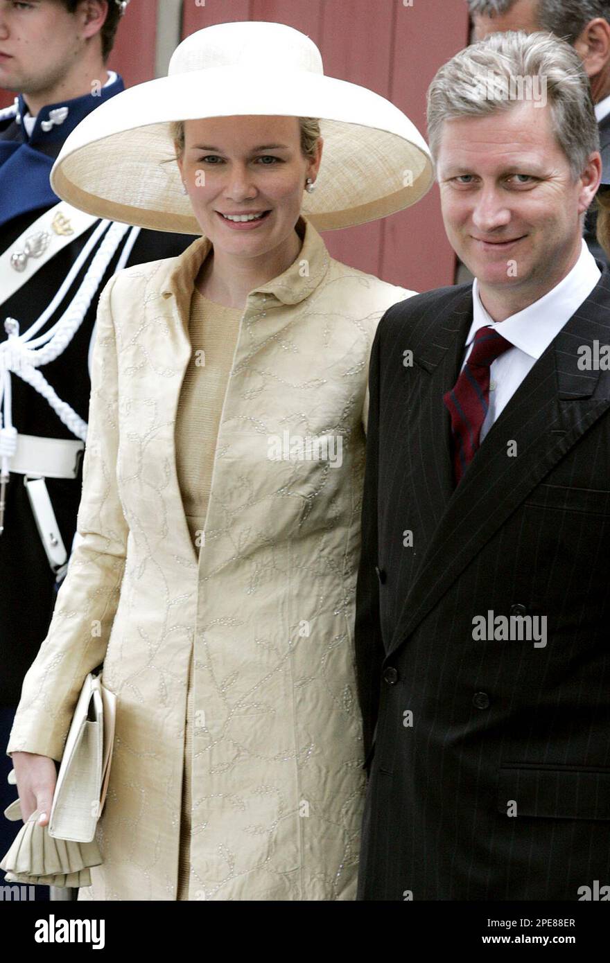 ** FILE ** - Crown Prince Phillippe and Princess Mathilde of Belgium ...