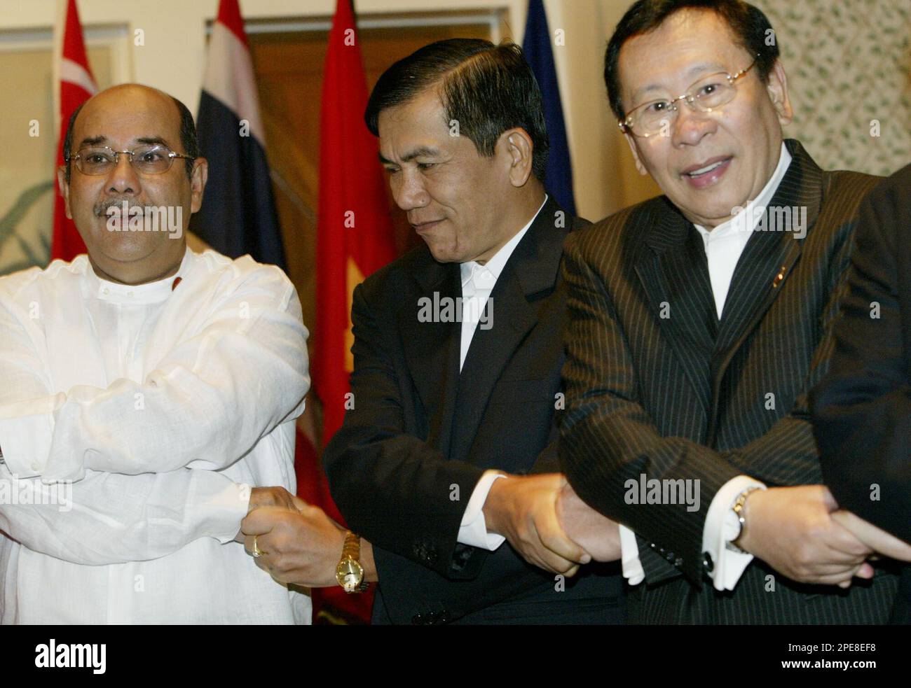 ASEAN Foreign Ministers, from left, Syed Hamid Albar of Malaysia, U ...