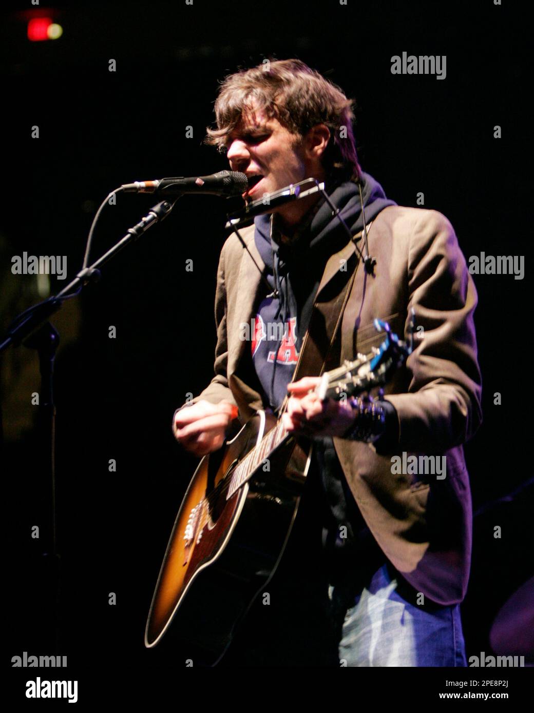 Stephen Kellogg lead singer of Stephen Kellogg and the Sixers performs with the band at the ...