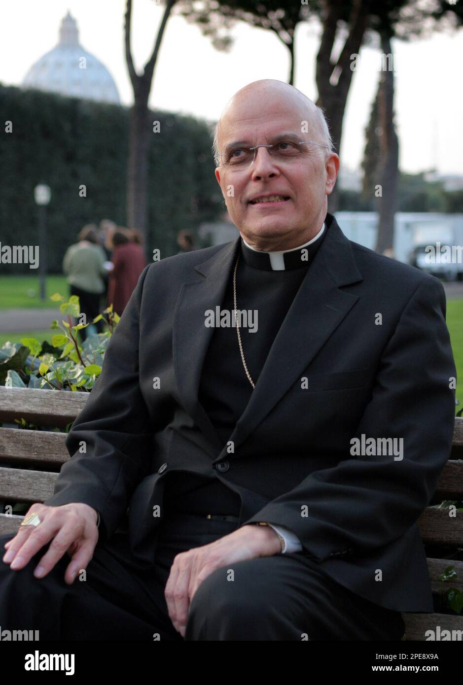 US Cardinal Francis Eugene George meets the media at the Pontifical ...