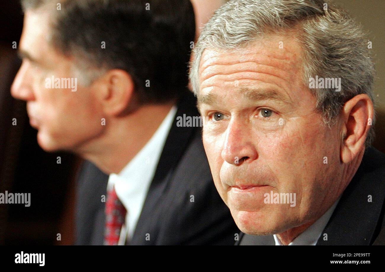 President Bush meets with members of his commission on weapons of mass ...