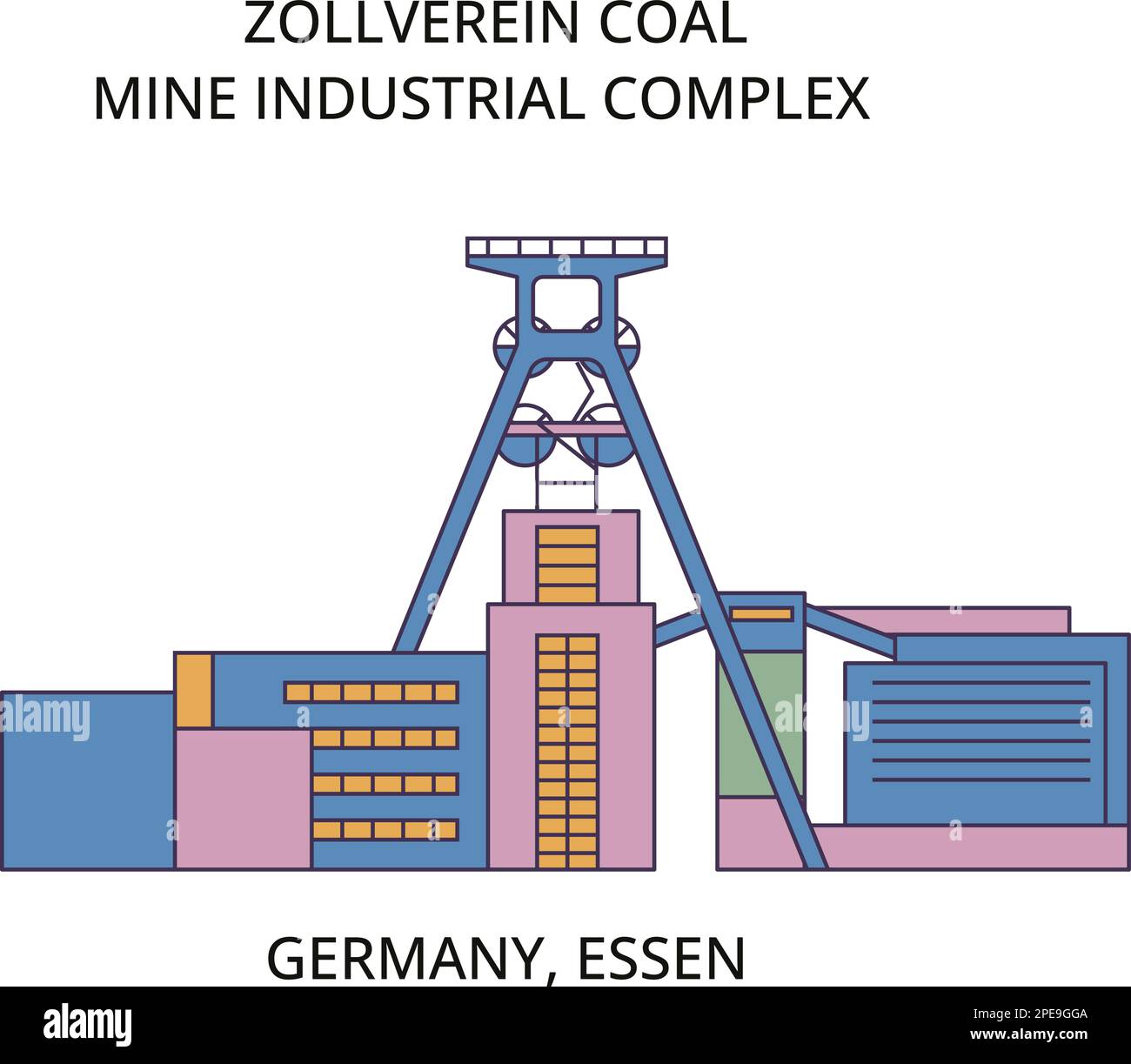 Zeche zollverein Stock-Vektorgrafiken kaufen - Alamy