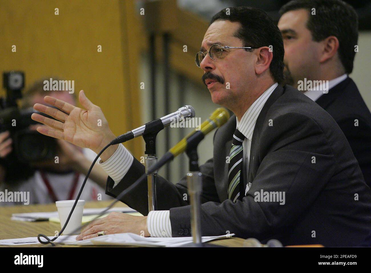Sen. John Ford, D-Memphis, center, testifies before the Senate Ethics ...