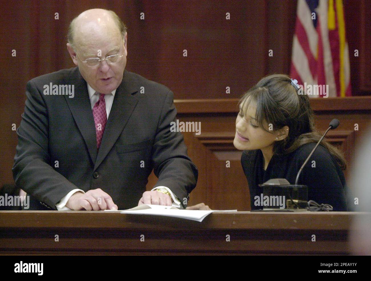 Danica Jackson, right, roommate of Melissa Kaye "Katie" Autry, looks ...