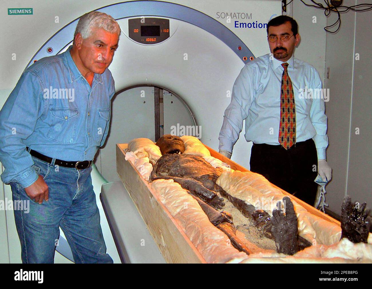 The 3,300-year-old mummy of King Tutankhamun in this Wednesday, Jan. 5 ...