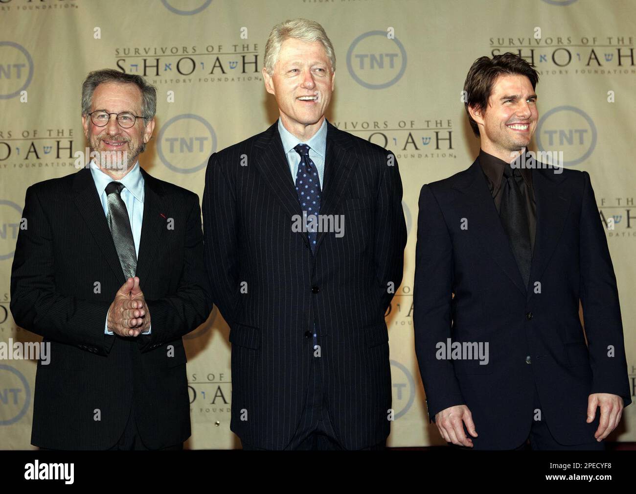 Former President Bill Clinton, center, is joined by producer/director ...
