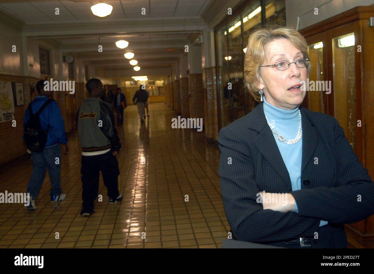 Nancy Rousseau, principal of Little Rock Central High School, speaks ...