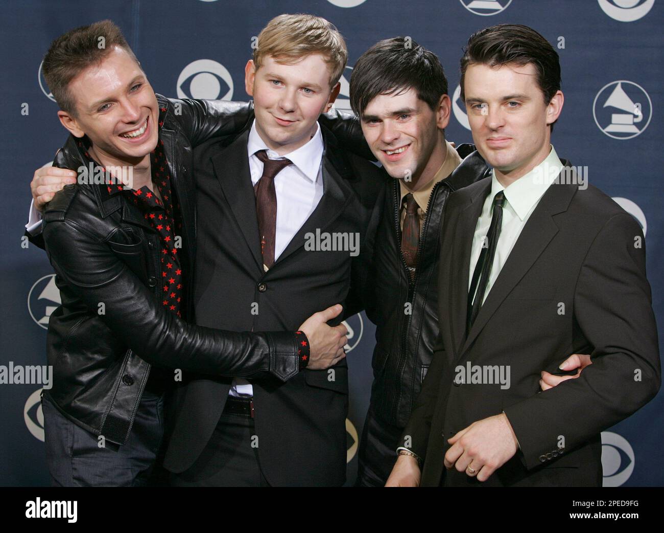 Alex Kapranos, left, Bob Hardy, second from left, Paul Thomson, second from right, and Nick ...