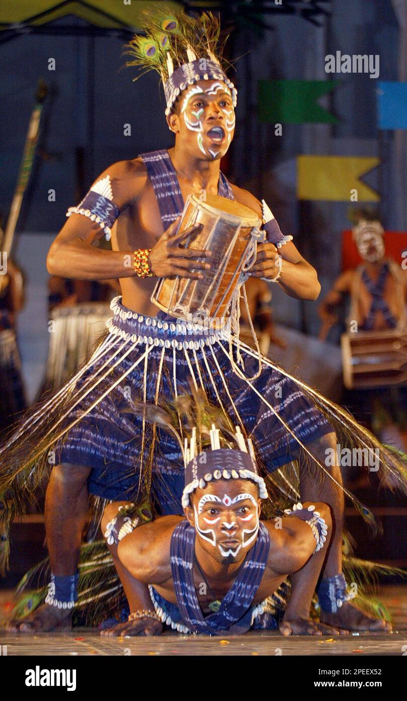 Folk artists from western Indian Gujarat state perform Siddhi Dhamal ...