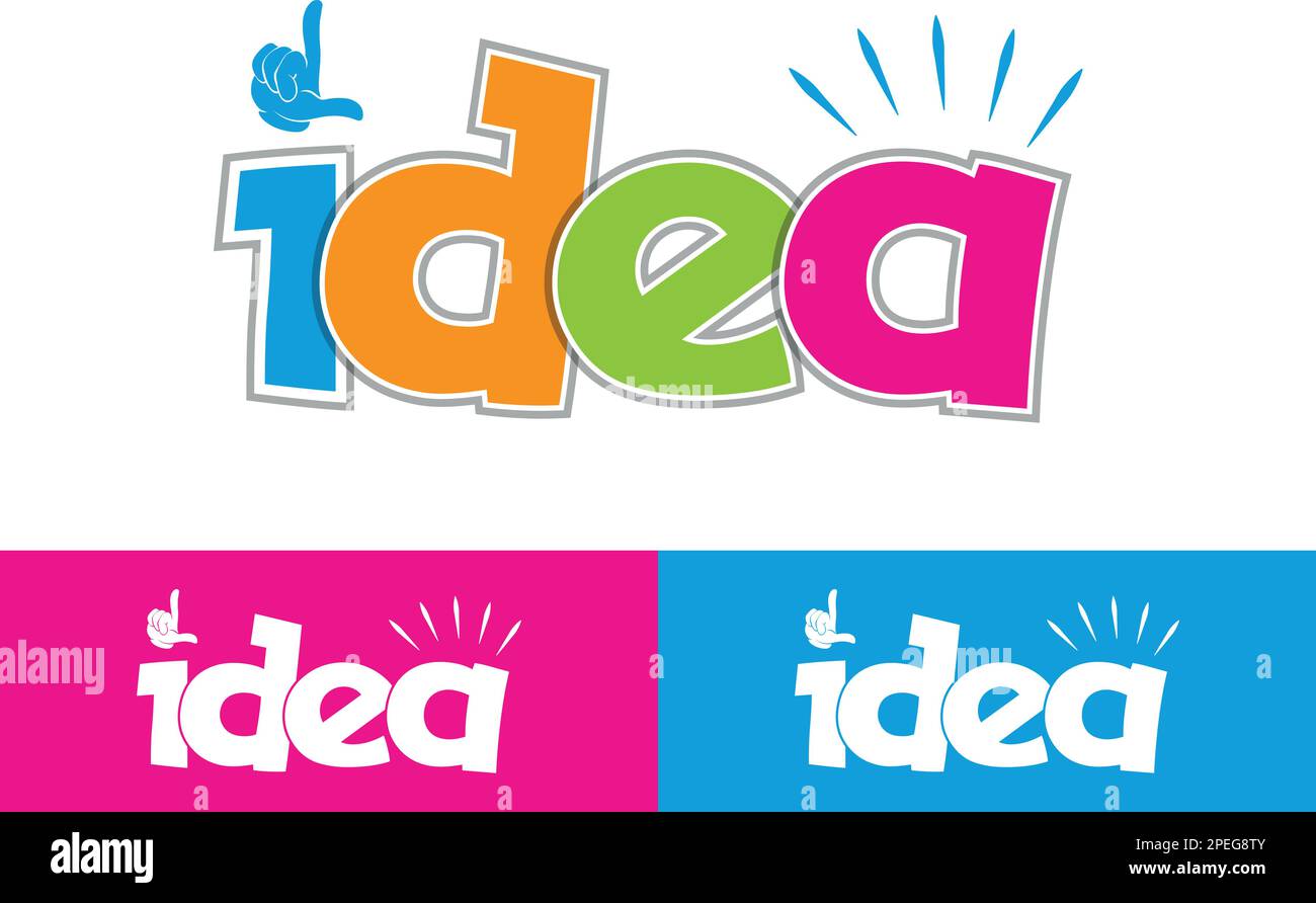 Ideensymbole, Ideenlogo, Kinderlogo Stock-Vektorgrafik - Alamy