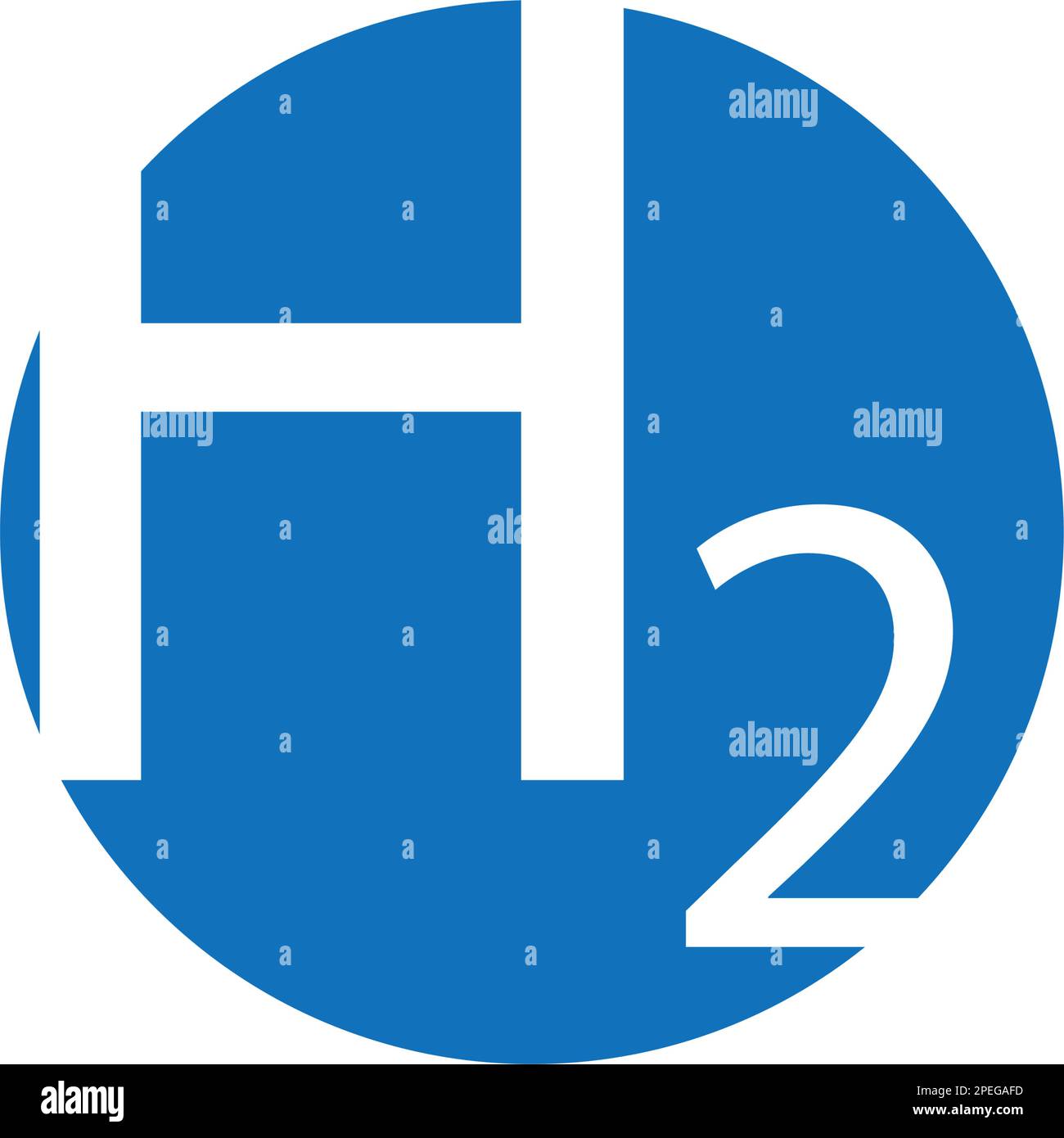 Einfaches Wasserstoff Logo-Design Stock-Vektorgrafik - Alamy
