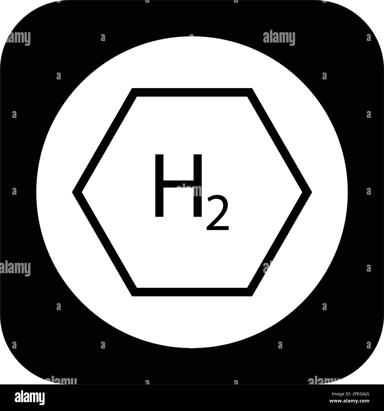Einfaches Wasserstoff Logo-Design Stock-Vektorgrafik - Alamy