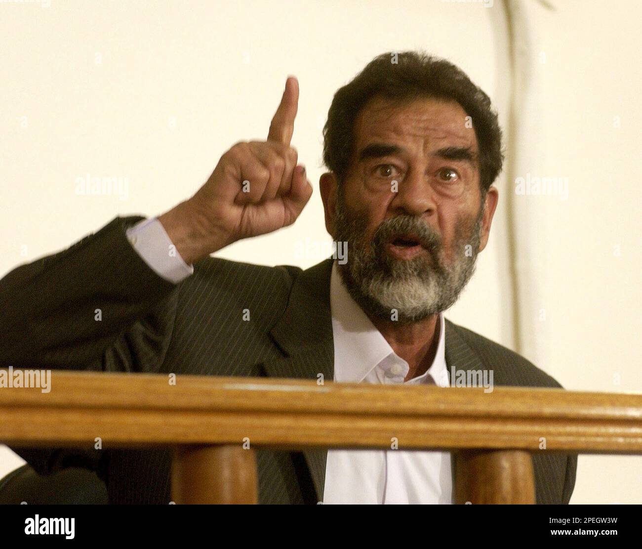 ** FILE ** In this image cleared by the US military, Saddam Hussein ...