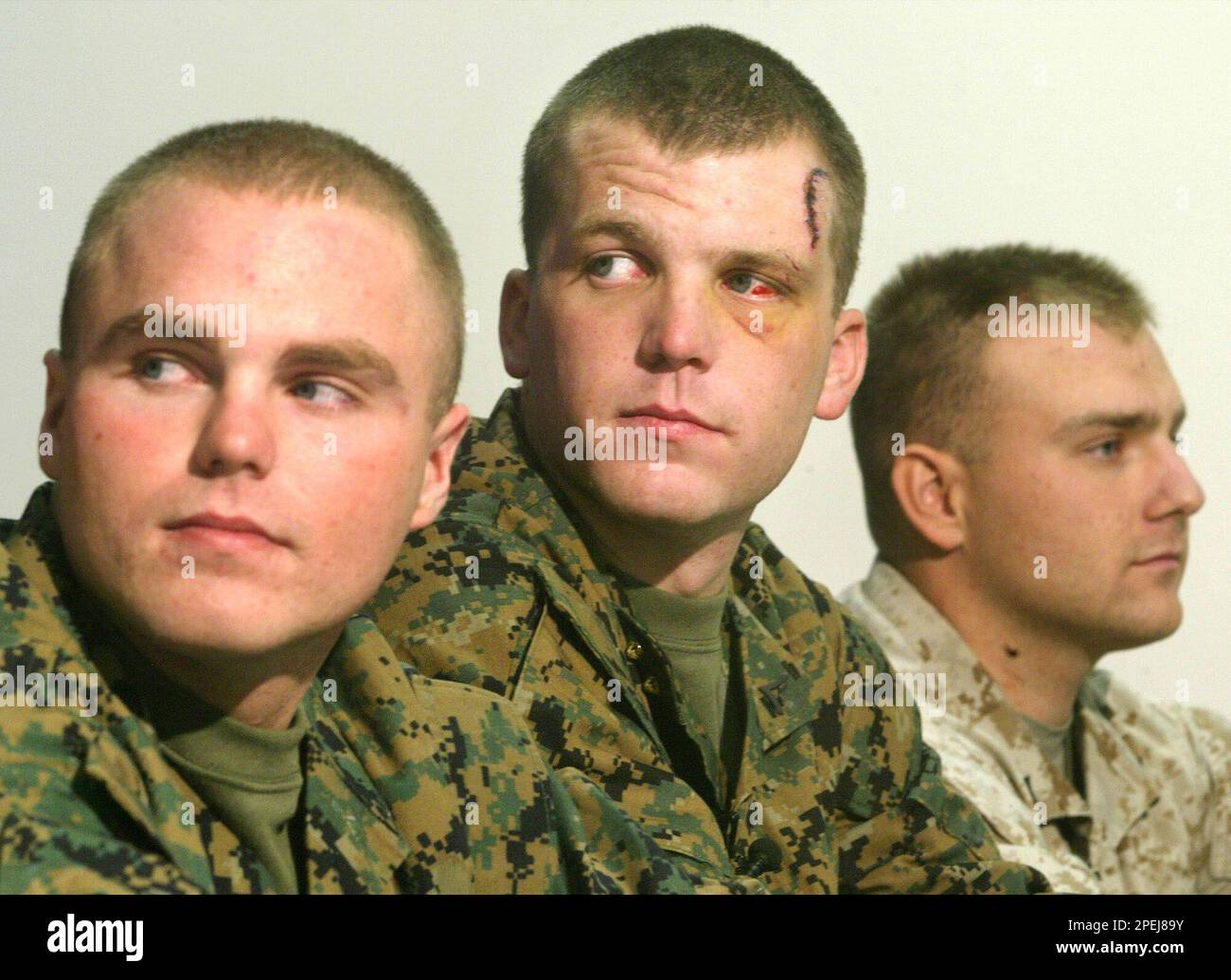 Die US-Soldaten Travis Schafer, Ryan Chapman and Jeffery Owens, von ...