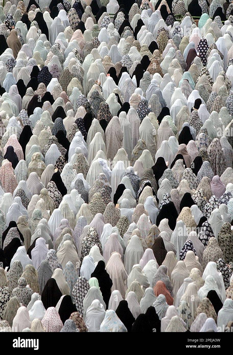 Iranian Muslim women offer morning Eid prayers in Tehran Sunday, Nov ...