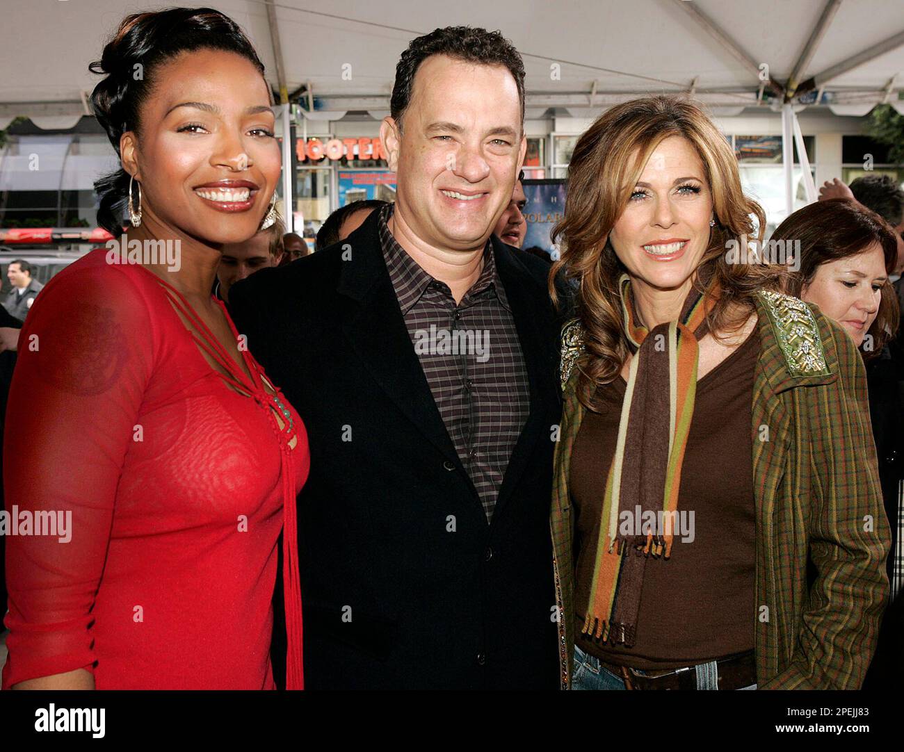 From left, singer-actress Nona Gaye, actor Tom Hanks and his wife, Rita ...
