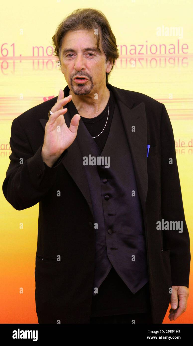 U.S. movie star Al Pacino poses during a photocall at the 61st edition ...