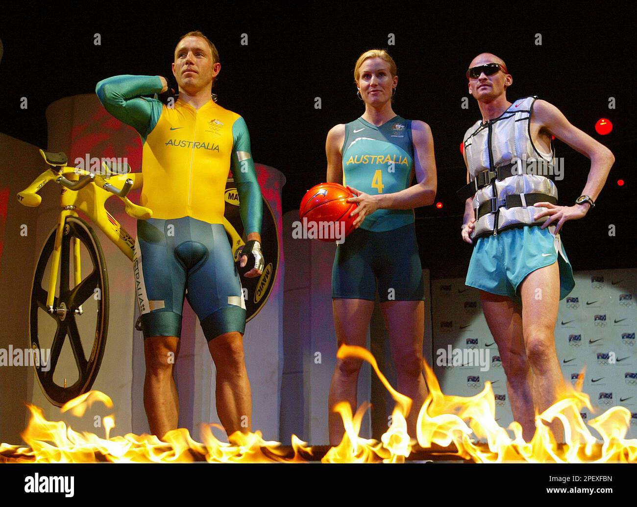 Australian Olympic athletes, from right to left, marathon runner Lee ...