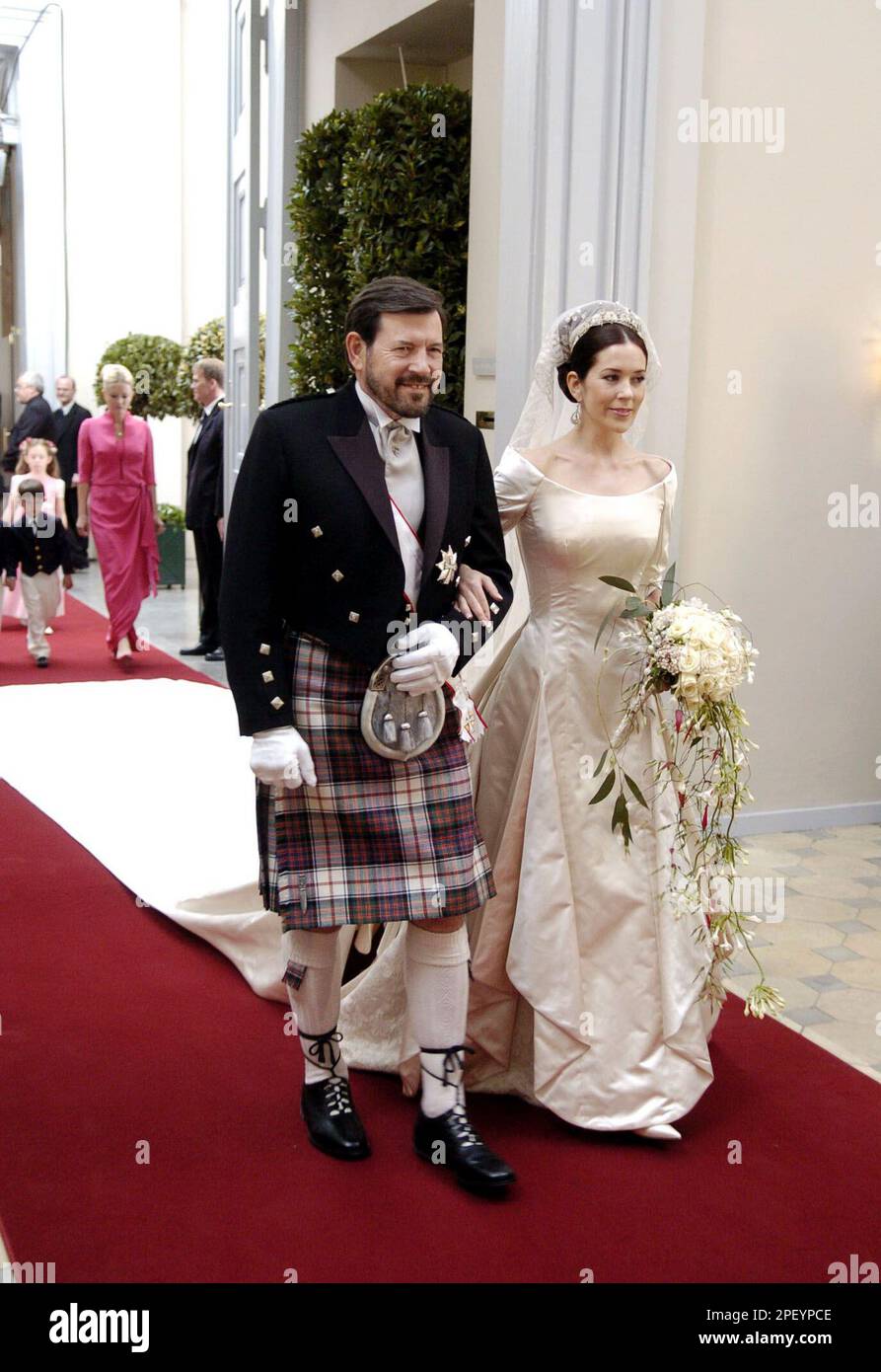 Mary Donaldson, fiancee of Denmark's Crown Prince Frederik arrives with ...