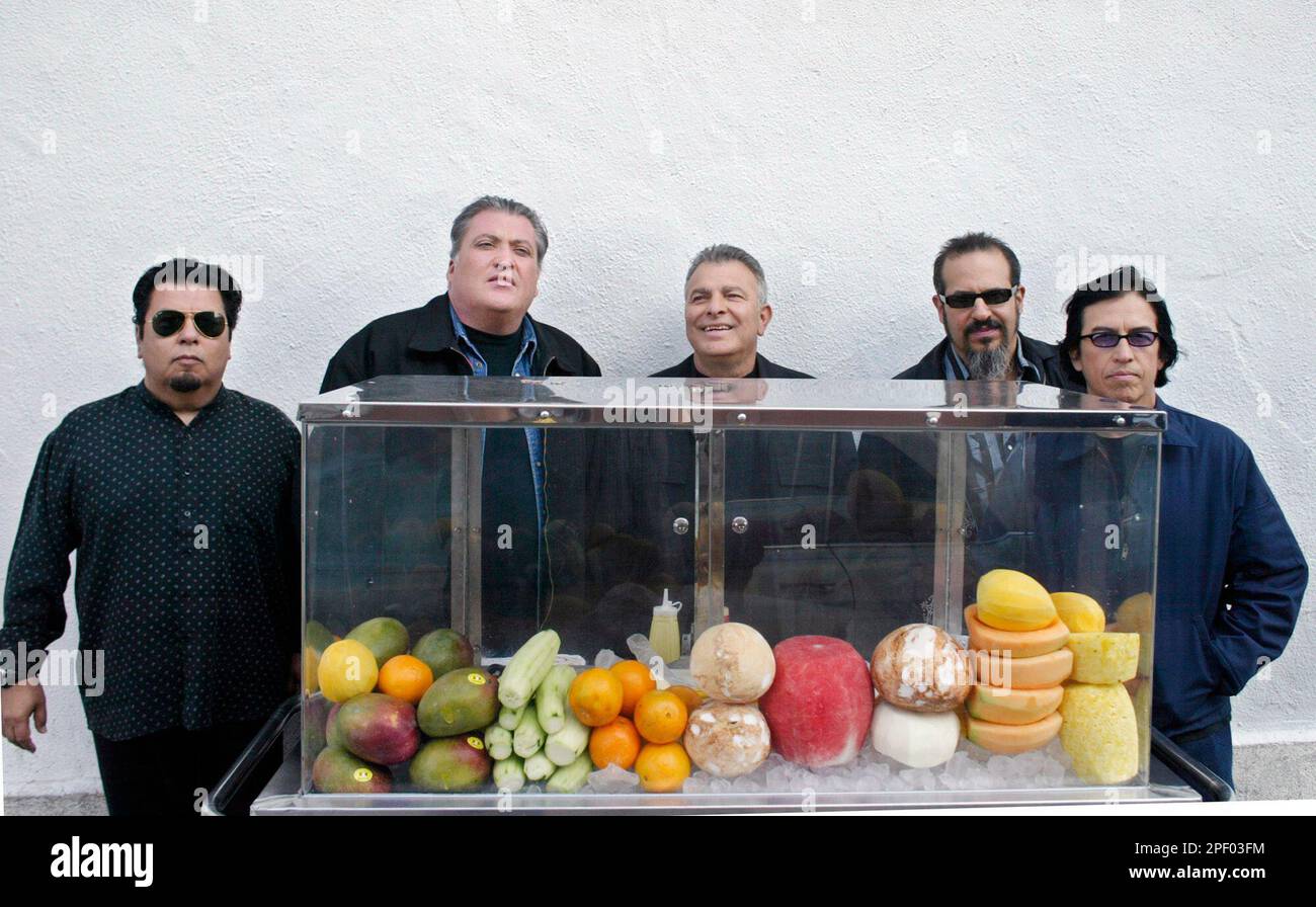 Members of the band Los Lobos, from left, vocalists and guitarists ...