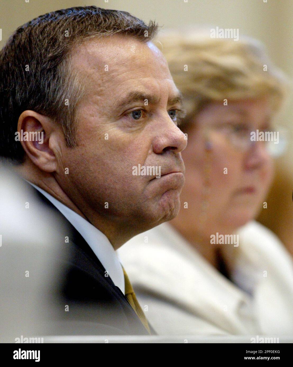 State Sen. Mike Morgan, D-Stillwater, left, and state Rep. Jari Askins ...