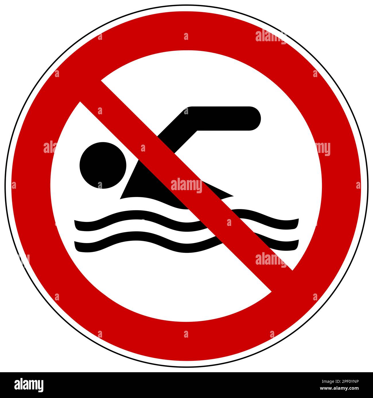 Symbol kein schwimmen Ausgeschnittene Stockfotos und -bilder - Alamy