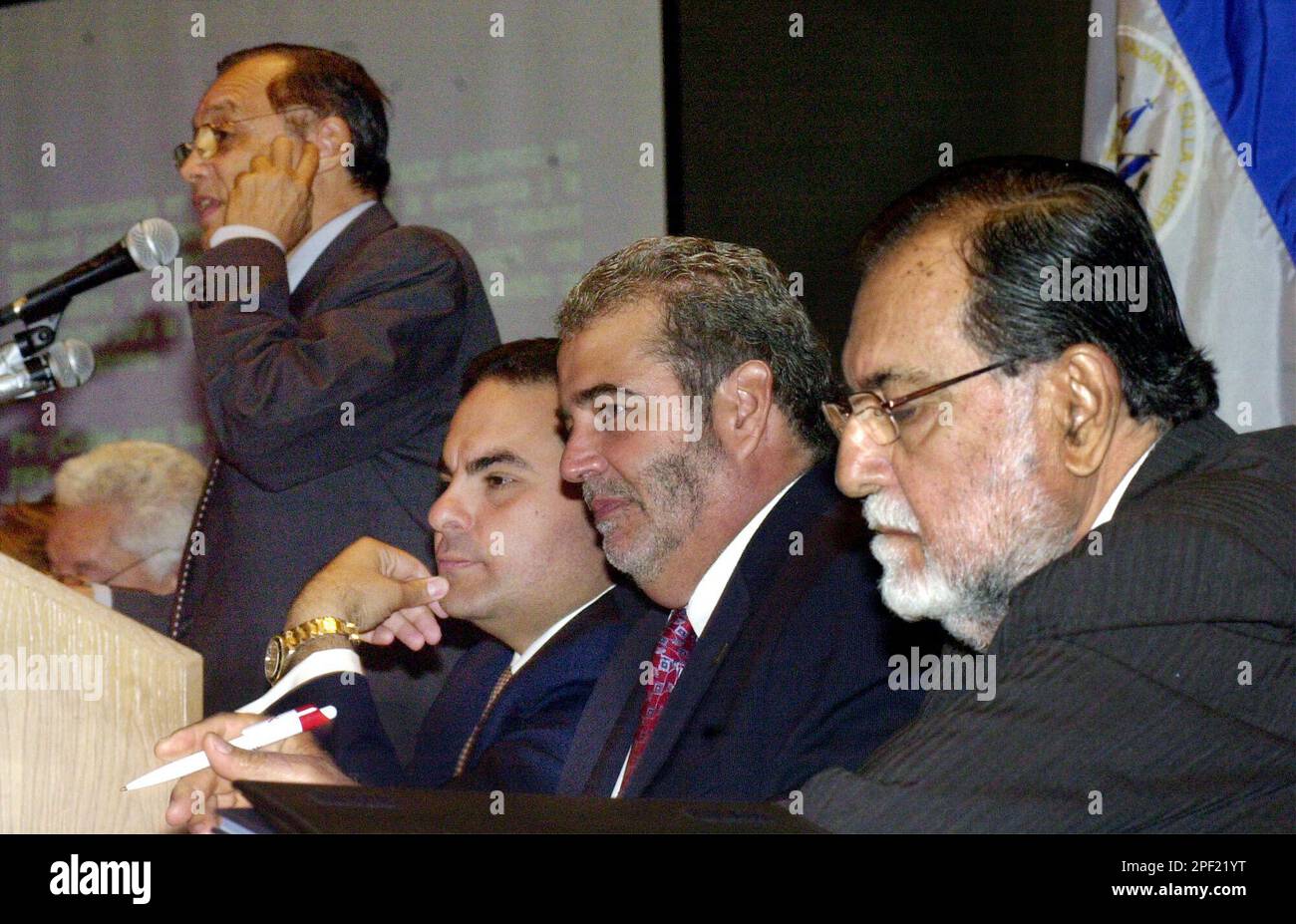 From left, Salvadoran presidential candidates, Rafael Machuca of the ...