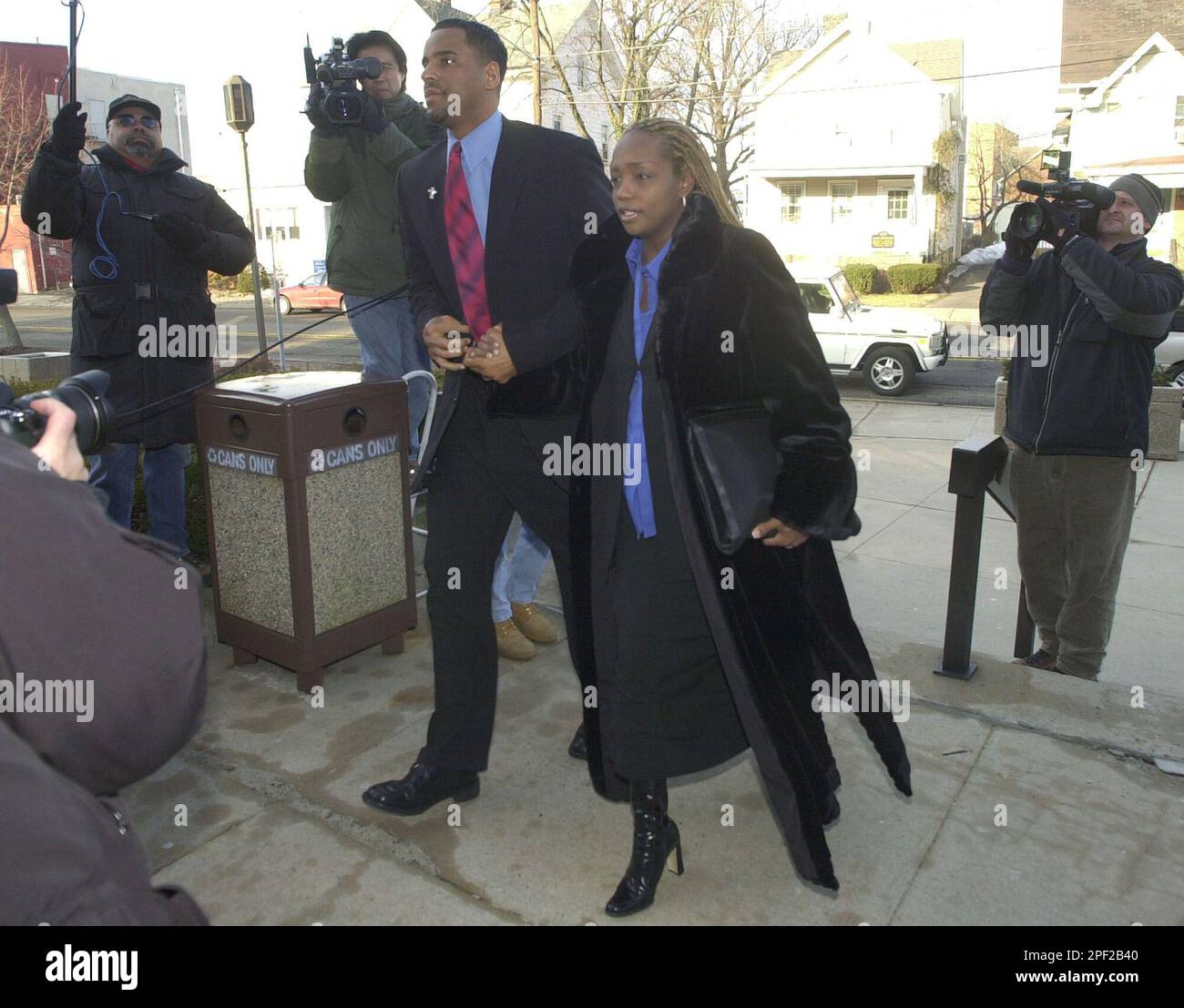 Former New Jersey Nets star Jayson Williams, center, arrives with his ...