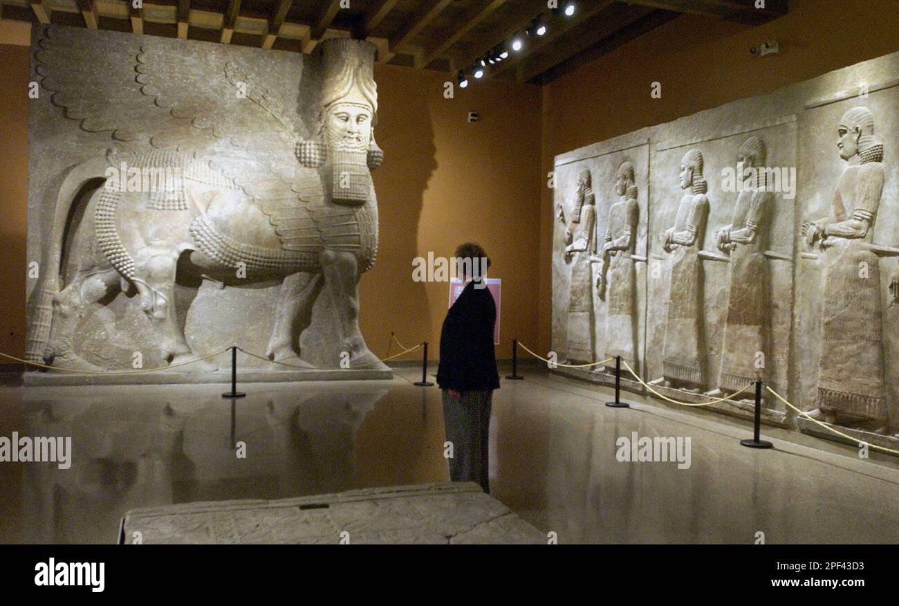 ** ADVANCE FOR SUNDAY, NOV. 2 ** The massive winged stone sculpture ...