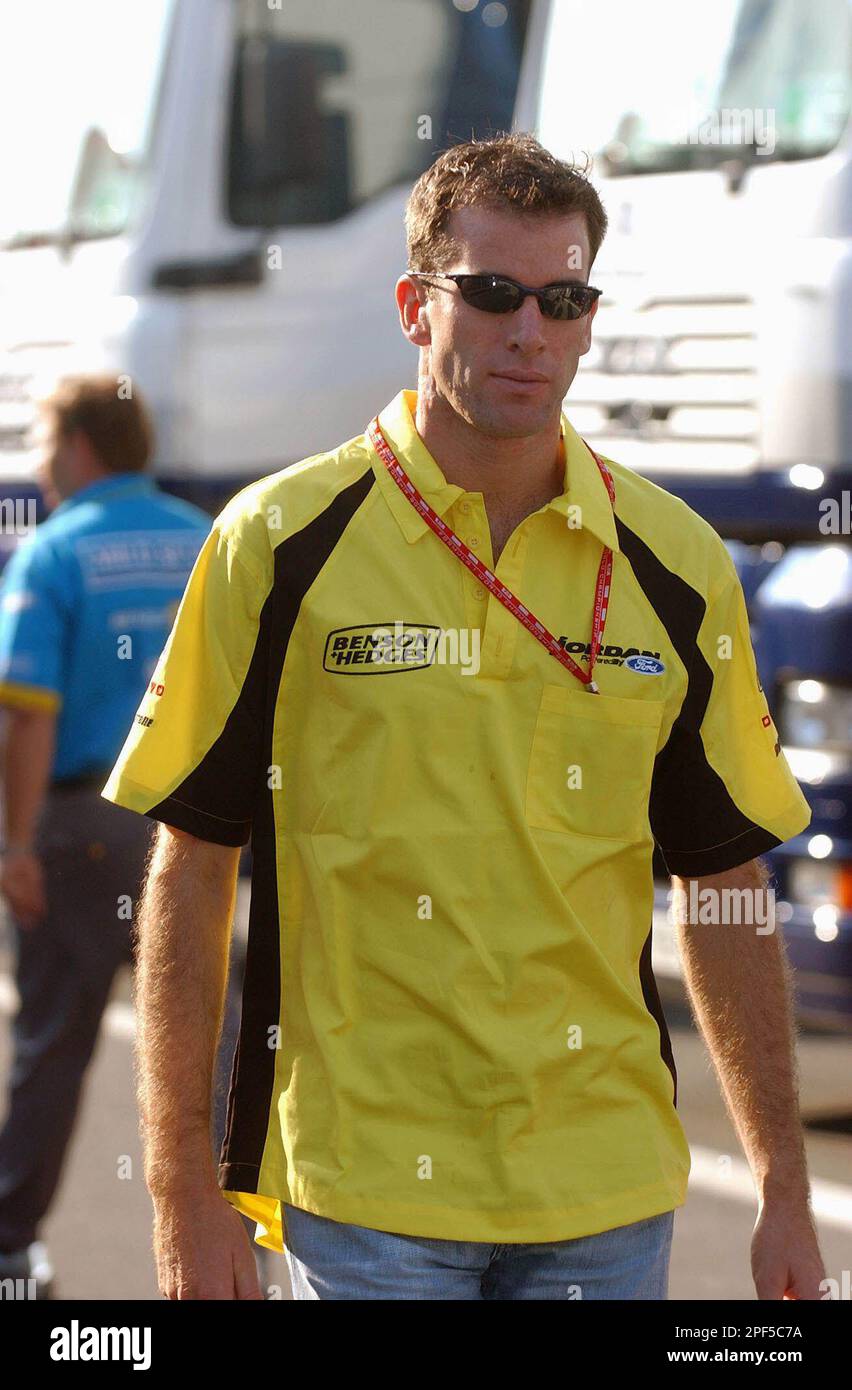 British F1 driver Ralph Firman of Jordan Ford walks before the second ...