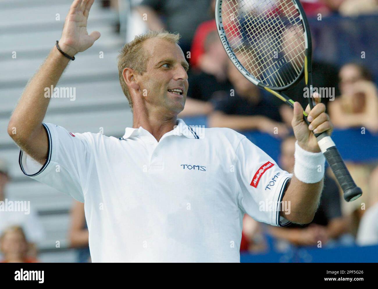 Oesterreichs Ex-Tennisprofi Thomas Muster freut sich am Samstag, 16 ...