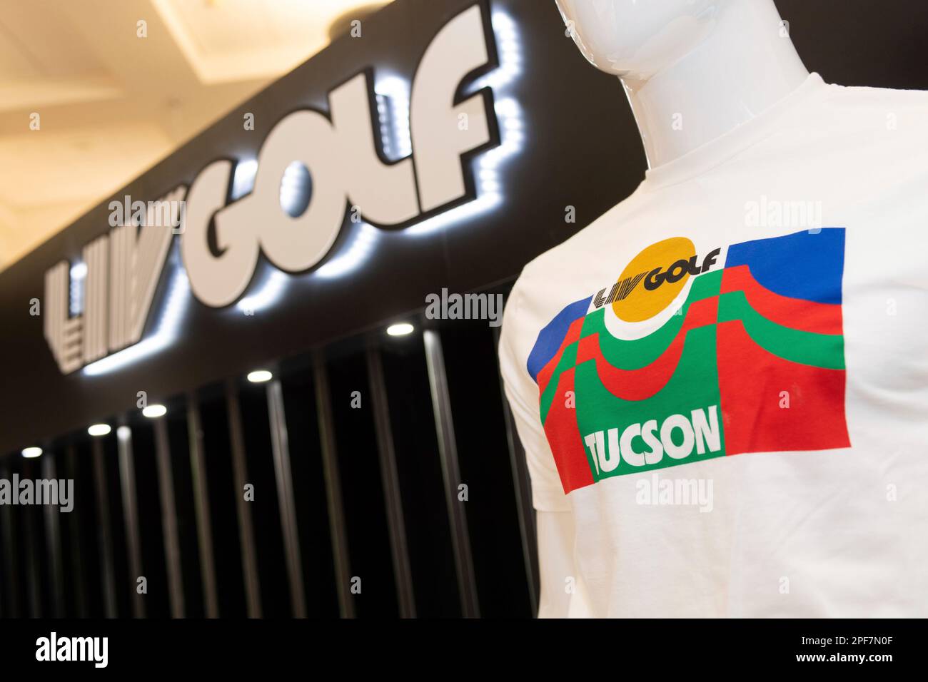 LIV Golf Tucson apparel inside of the Merchandise Shop during the pro ...