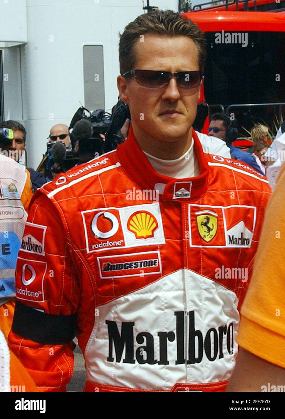 Germany's Michael Schumacher wear an armband in sign of mourning for ...