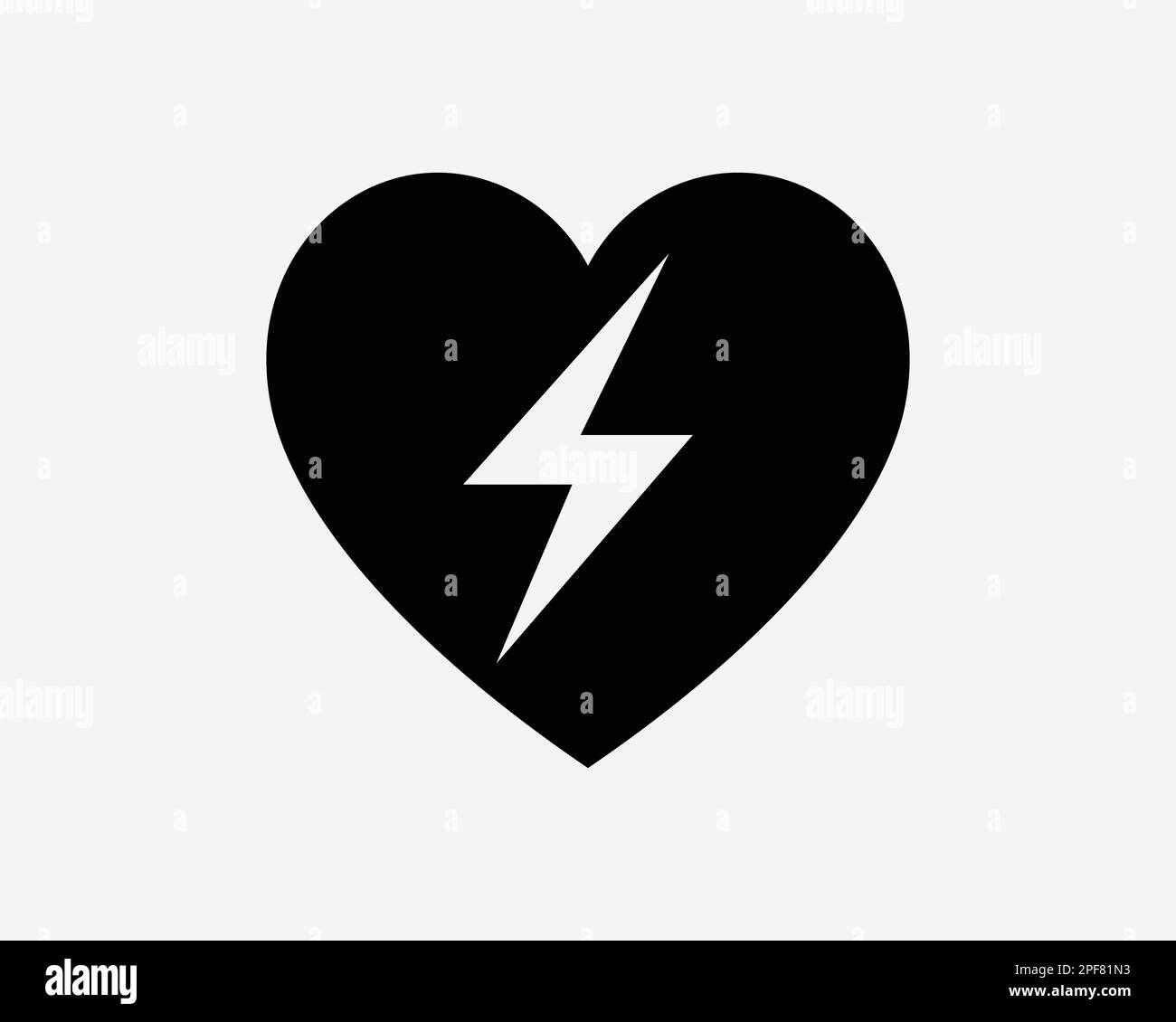 AED-Defibrillator Symbol erste-Hilfe-Notfallhilfe HLW Herz Schwarz Weiß ...