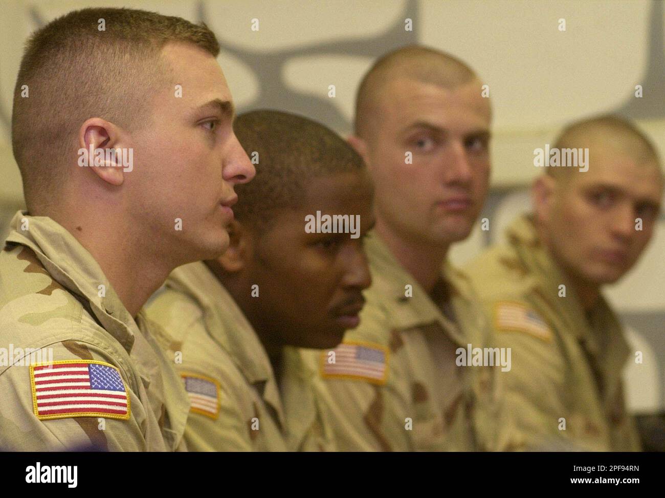 US soldiers, from left, Captain William Bushman from Virginia ...