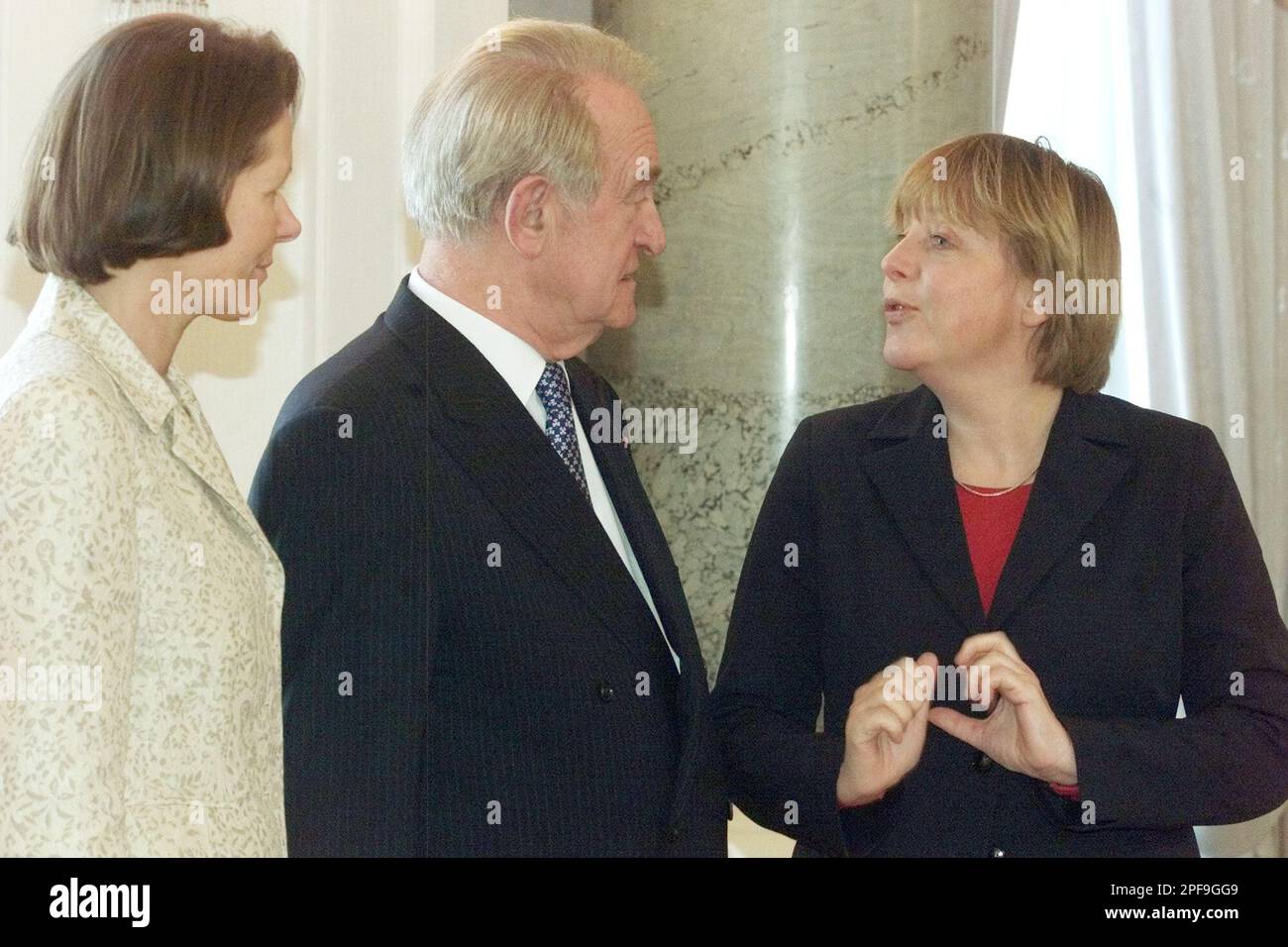 Die CDU-Vorsitzende Angela Merkel wird am Mittwoch, 8. Januar 2003 ...
