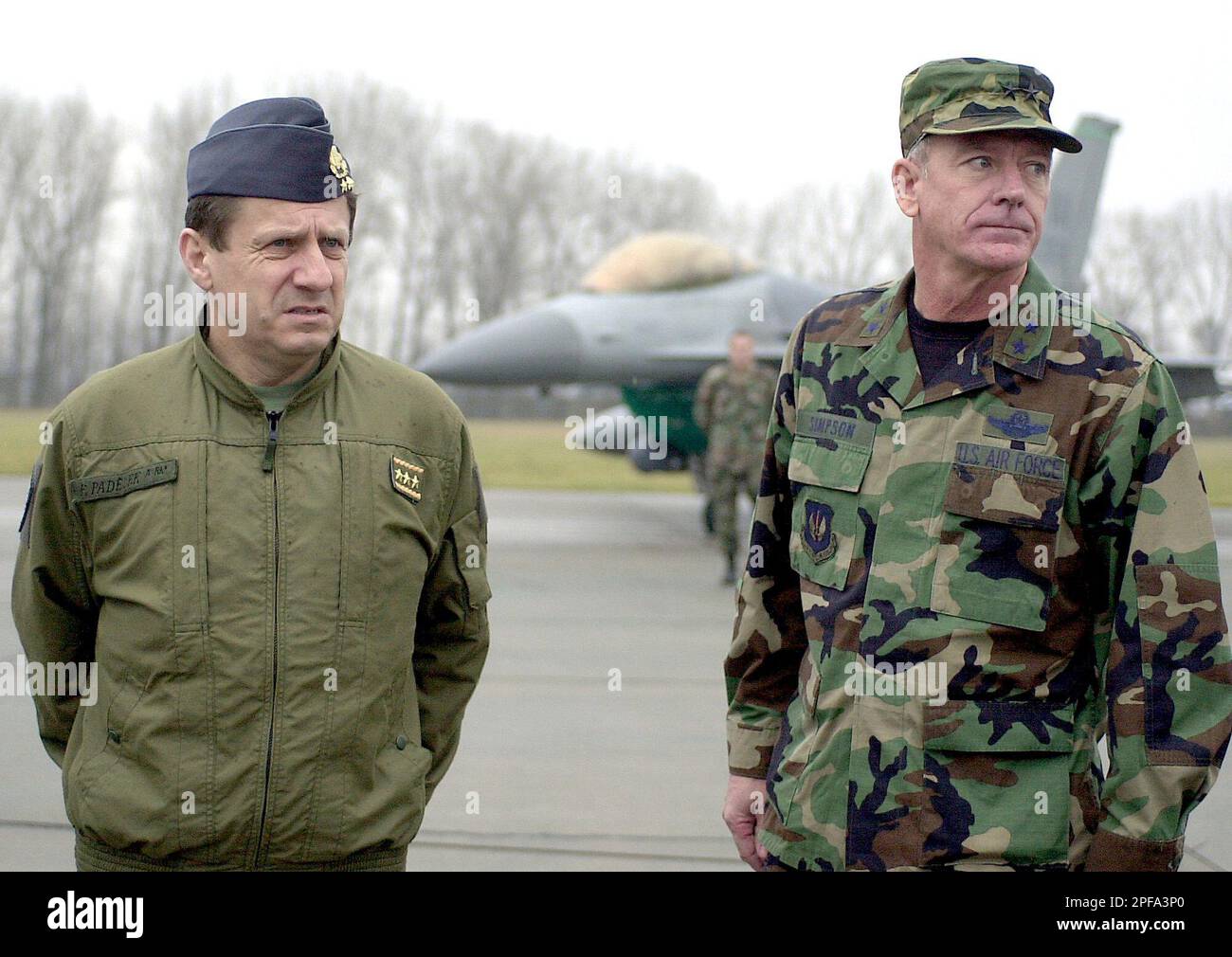 Gen. Charles Simpson, right, operational commander of the U.S. Air ...