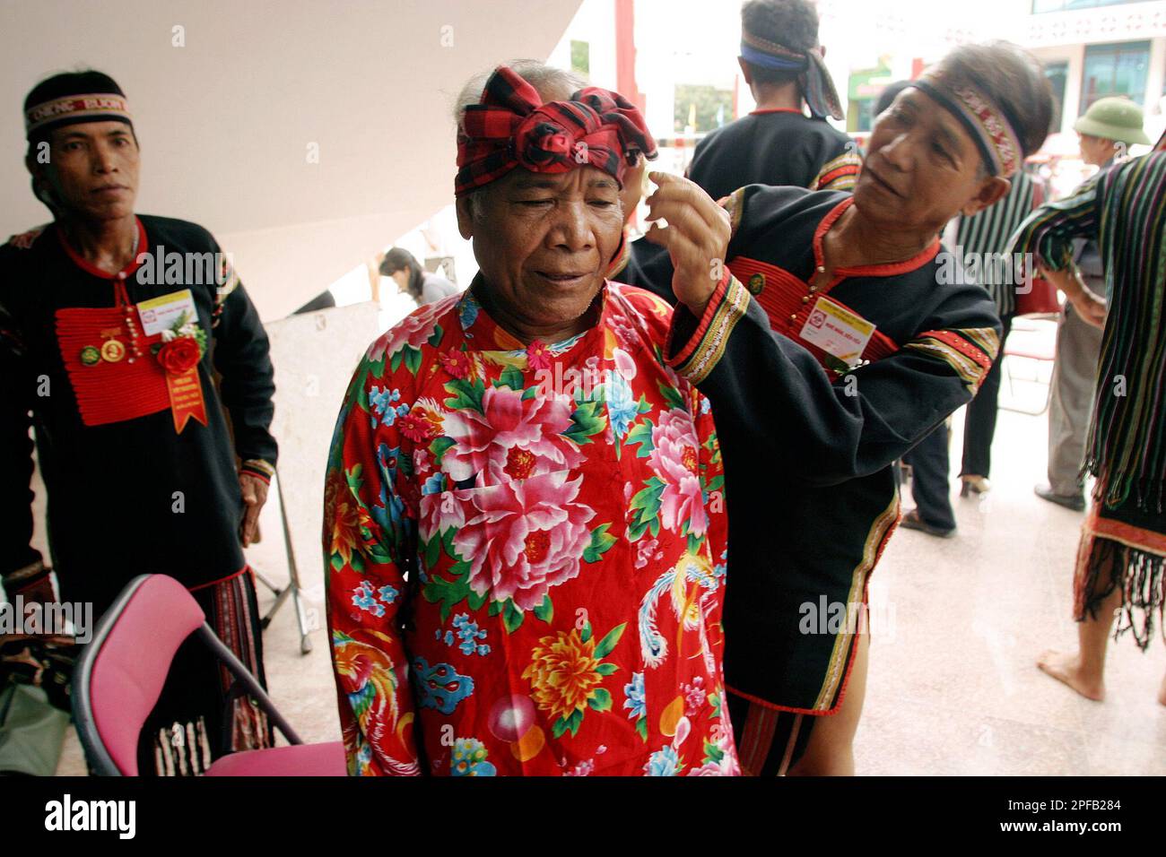 An elderly ethnic minority man, part of the S'tieng tribe from Vietnam ...