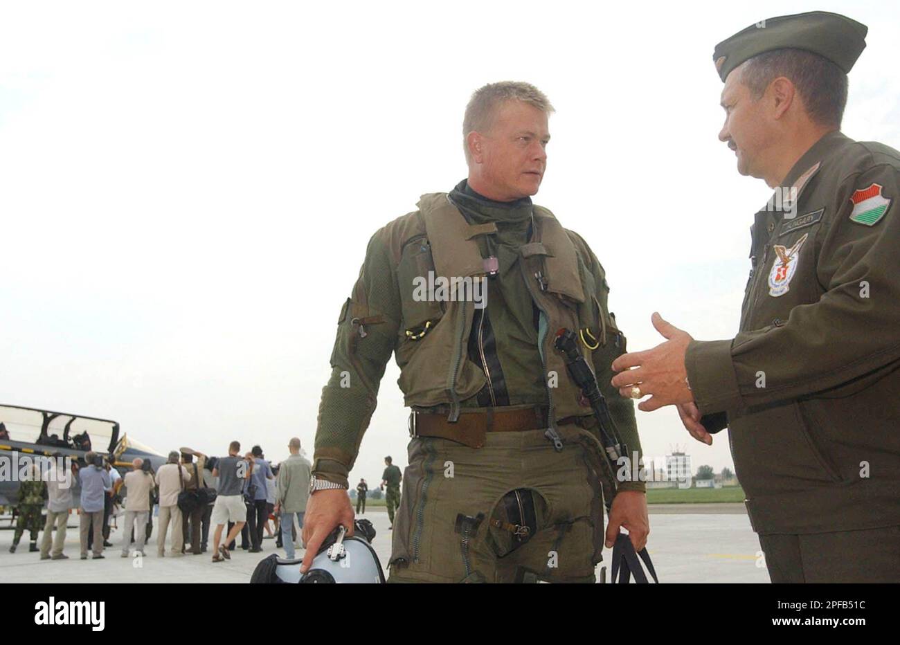 Company Commander Lieutenant Colonel R. B. Joerklund, left, of the ...