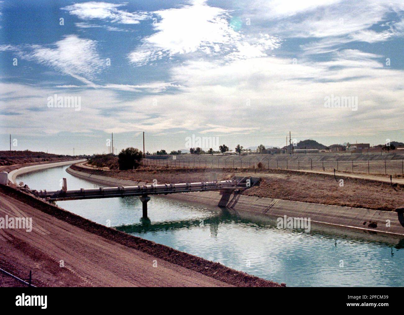 The Central Arizona Project canal runs through a section of Phoenix ...