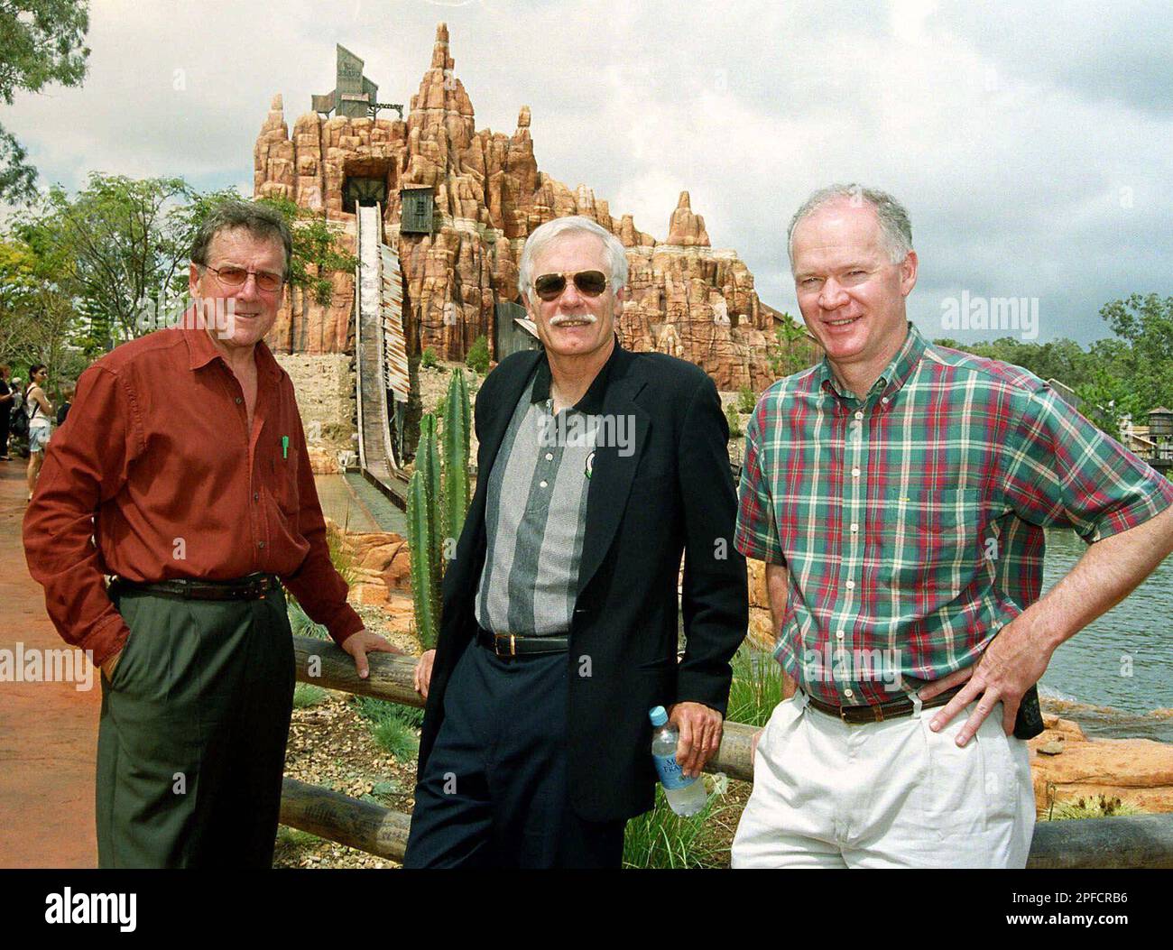 Vice Chairman of Time Warner Inc. Ted Turner, center, Terry Jackman ...