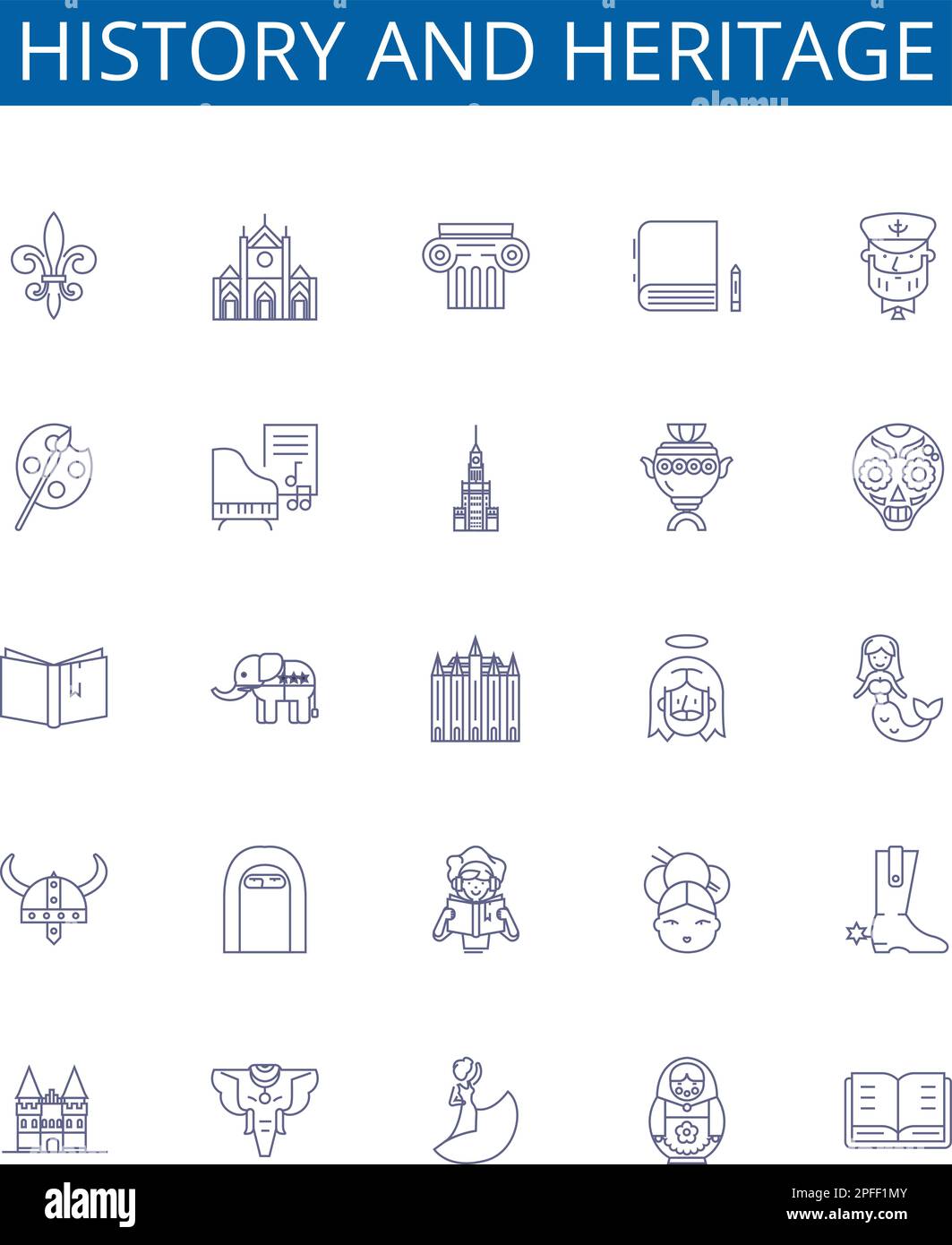 Geschichtliche und historische Symbole. Design-Sammlung von Heritage ...