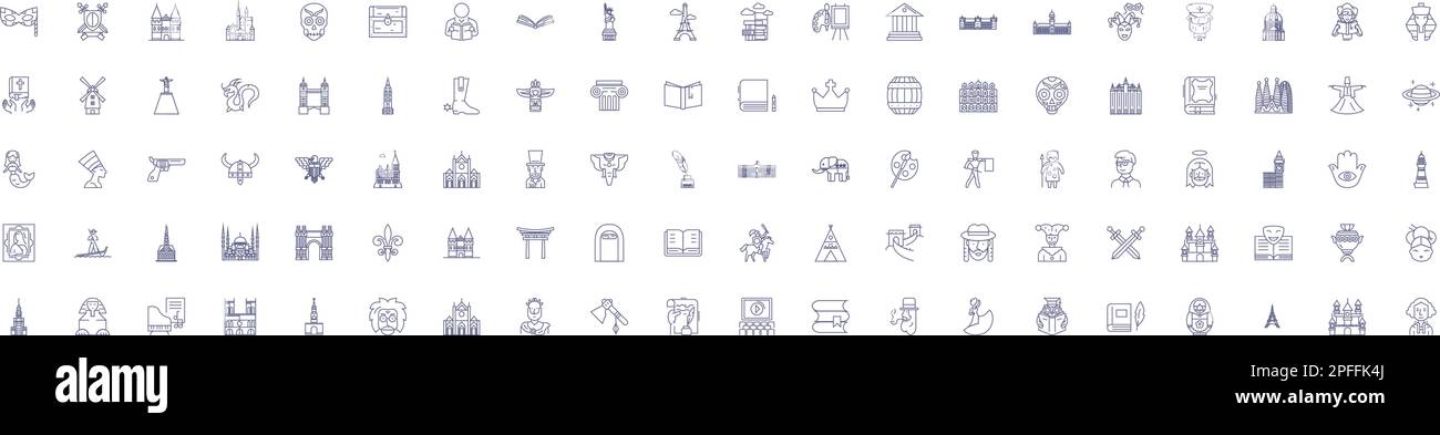 Geschichtliche und historische Symbole. Design-Sammlung von Heritage ...